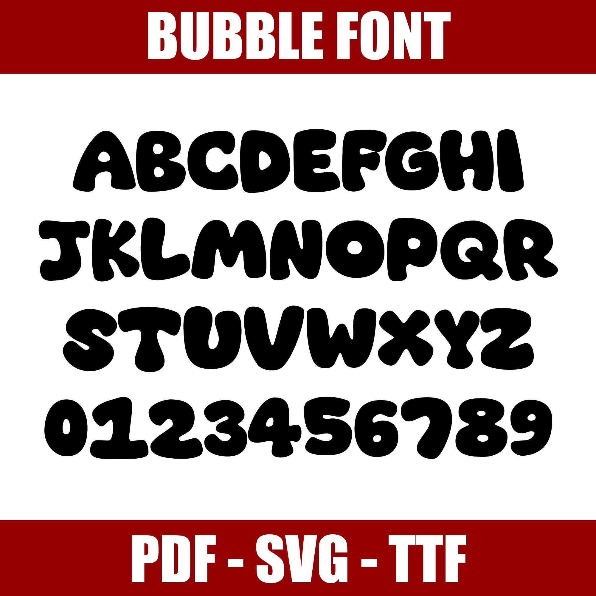 Bubble Font, Groovy Font, Bubble Script Font, Bubble Letters Svg, Retro ...