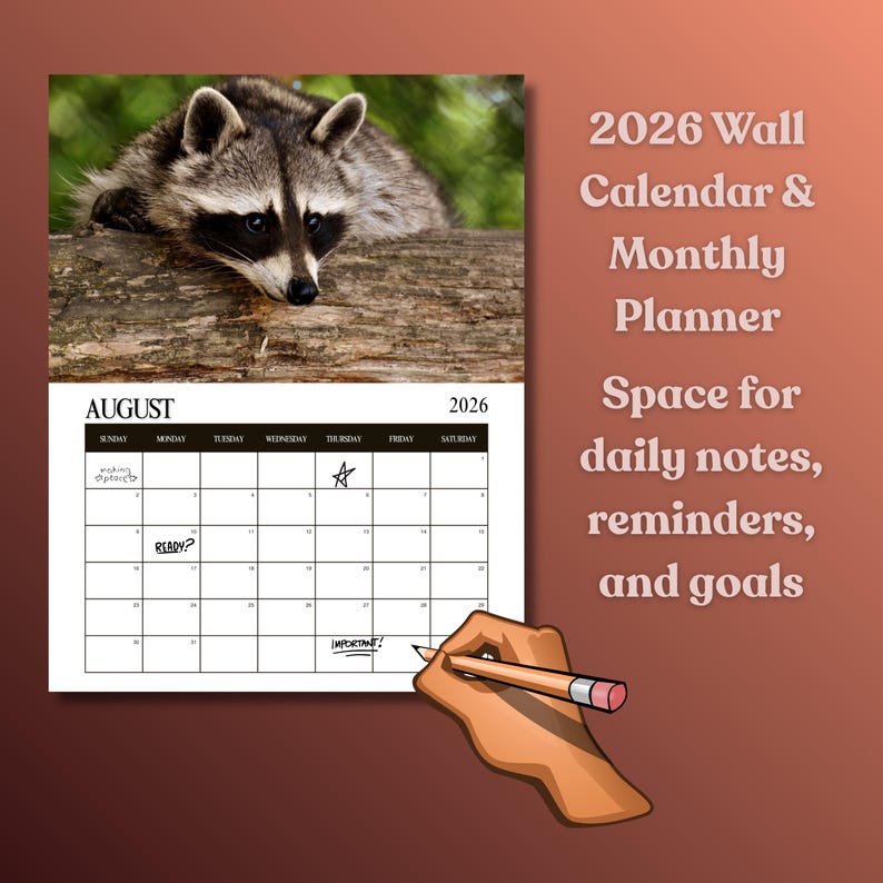 2026 Woodland Animals Printable Calendar – Cute Forest Wildlife Monthly ...