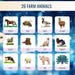 Printable and Editable Montessori Farm Animal Flashcards | 26 ...