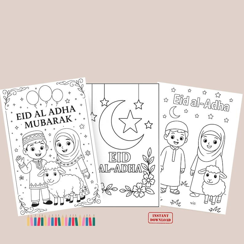 Eid Al-adha Coloring Book | Eid Ul Adha Activity Book for Kids | Hajj ...