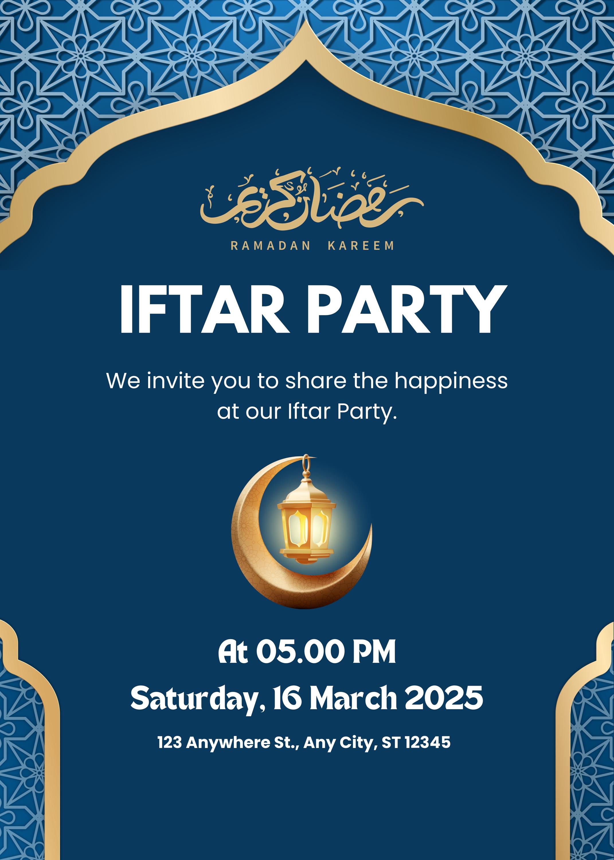 Iftar Invitation, Ramadan Invitation, Dinner Invitation, Ramadan Kareem ...