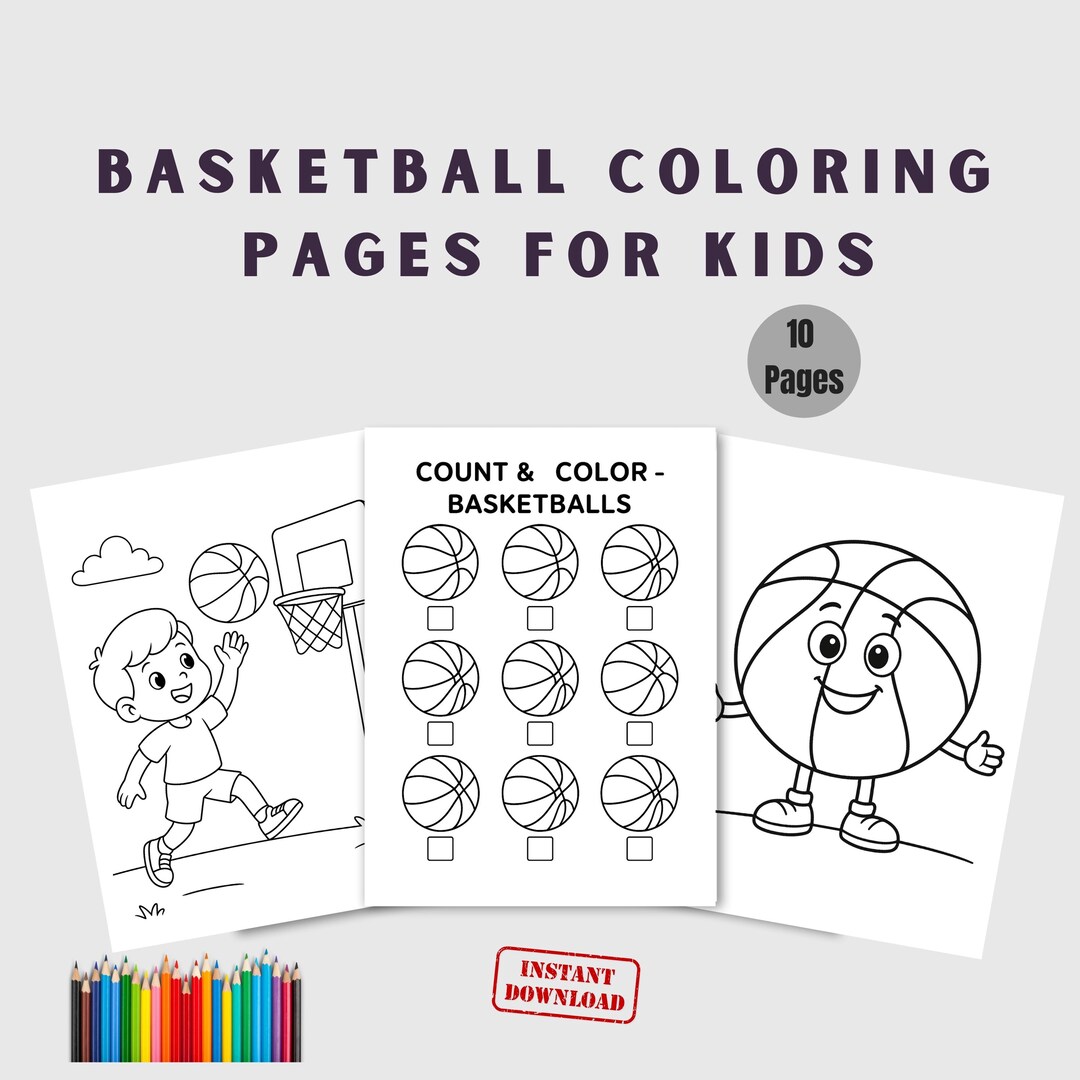 Basketball Coloring Pages & Activity | 10 Fun Printable Sheets ...