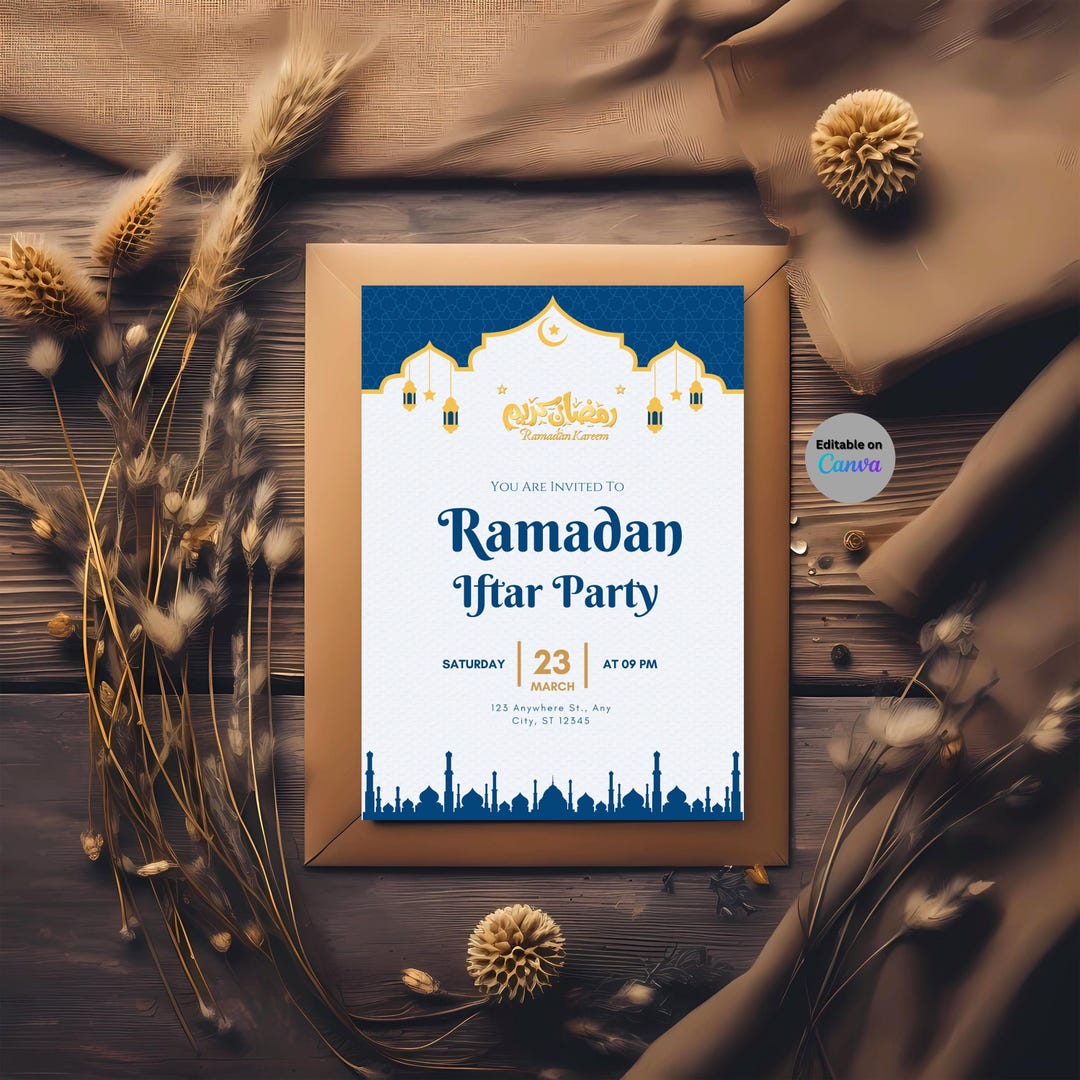 Iftar Party Invitation – Customizable Digital Invite for Ramadan ...