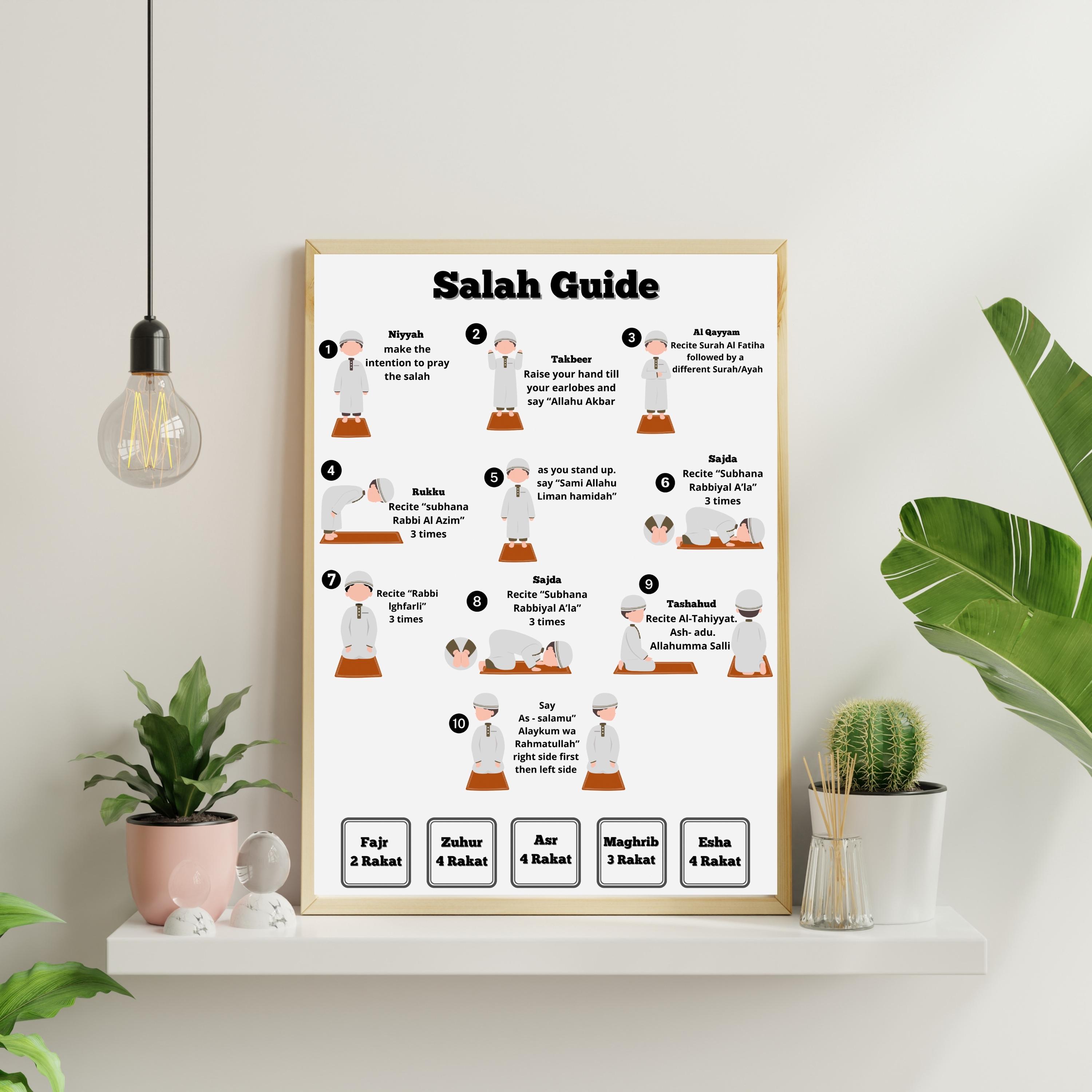 Kids Salah Guide – Step-by‑step Salah Poster | Muslim Prayer Guide PDF ...