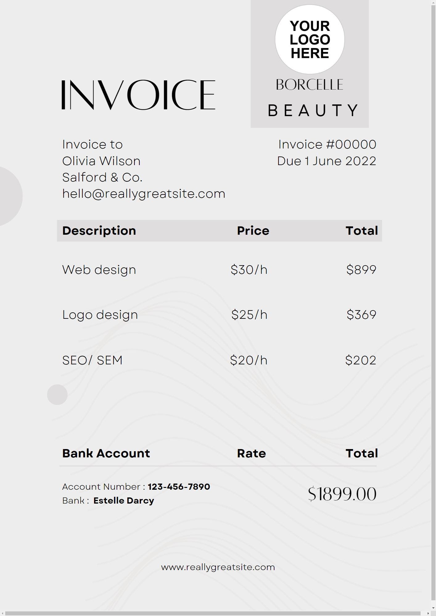 Invoice Template, Recipe Template, Order Form Template - Etsy