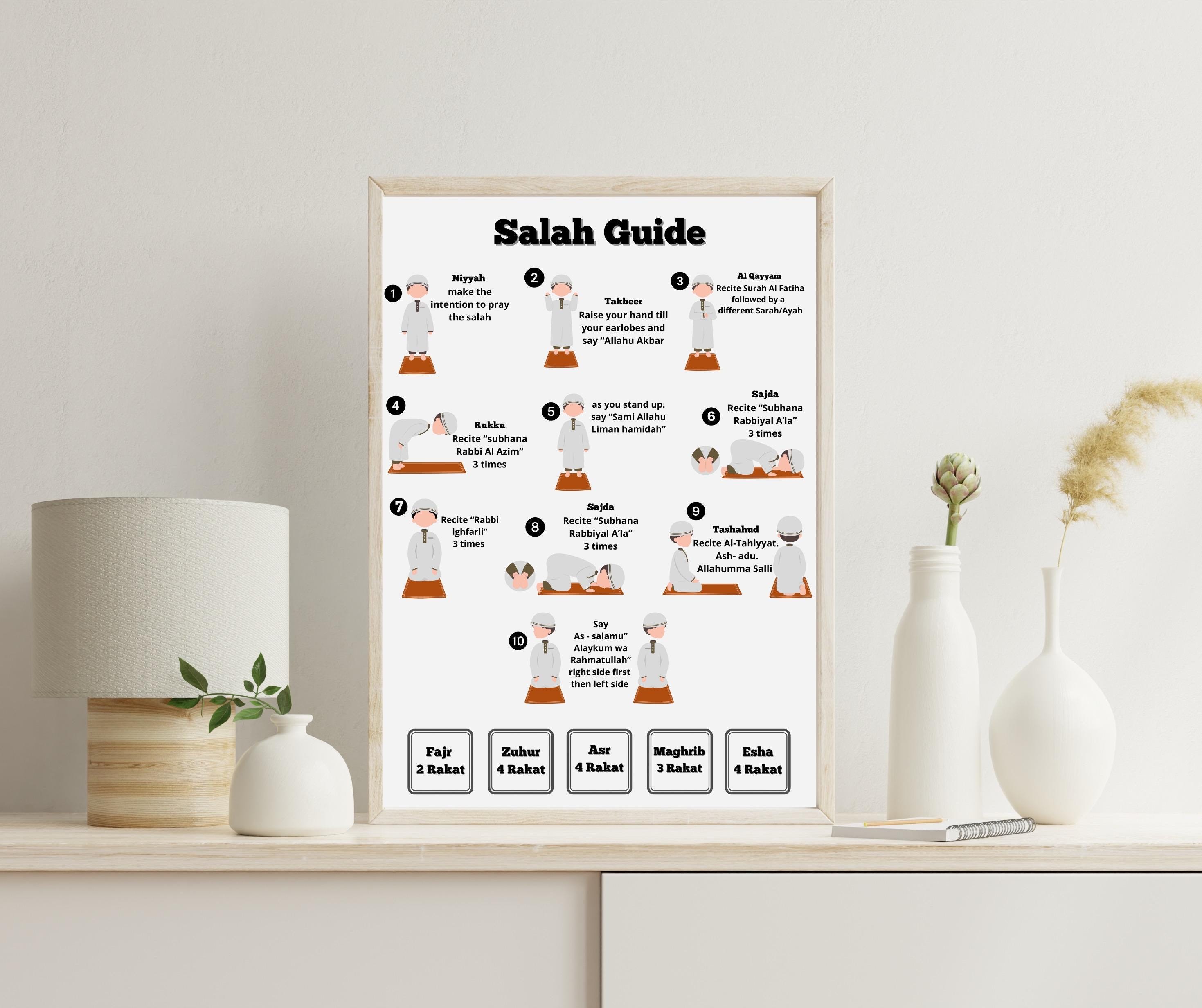Kids Salah Guide – Step-by‑step Salah Poster | Muslim Prayer Guide PDF ...