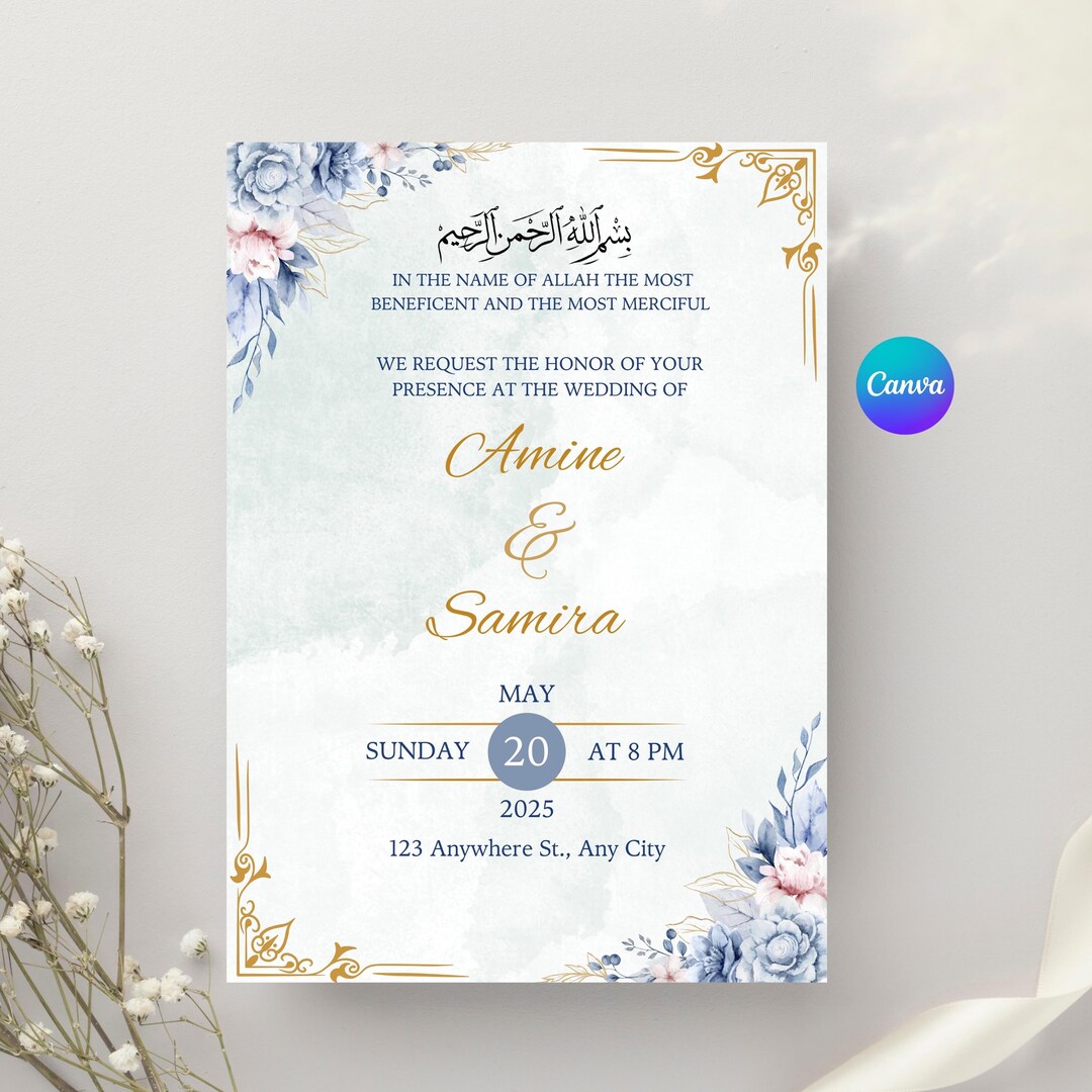 Wedding Islamic, Muslim Wedding Card, Muslim Bride, Nikah Ceremony ...