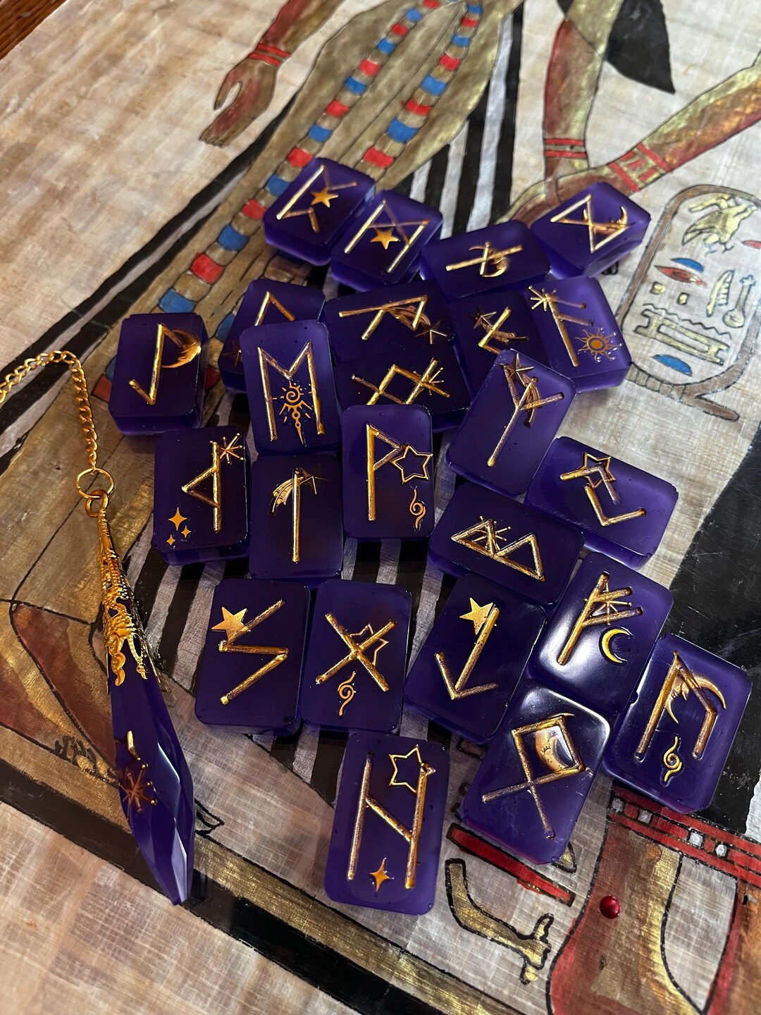Witches Runes, Elder Futhark Runes, Viking Runes, Color Change Runes - Etsy