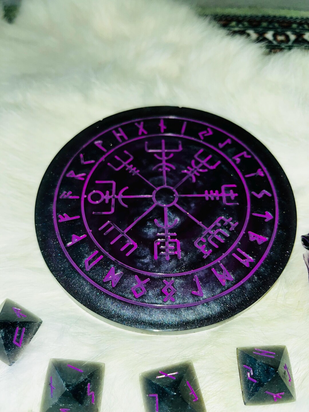 Viking Tree of Life Rune Compass With Crow Head Charm and Norse Rune ...