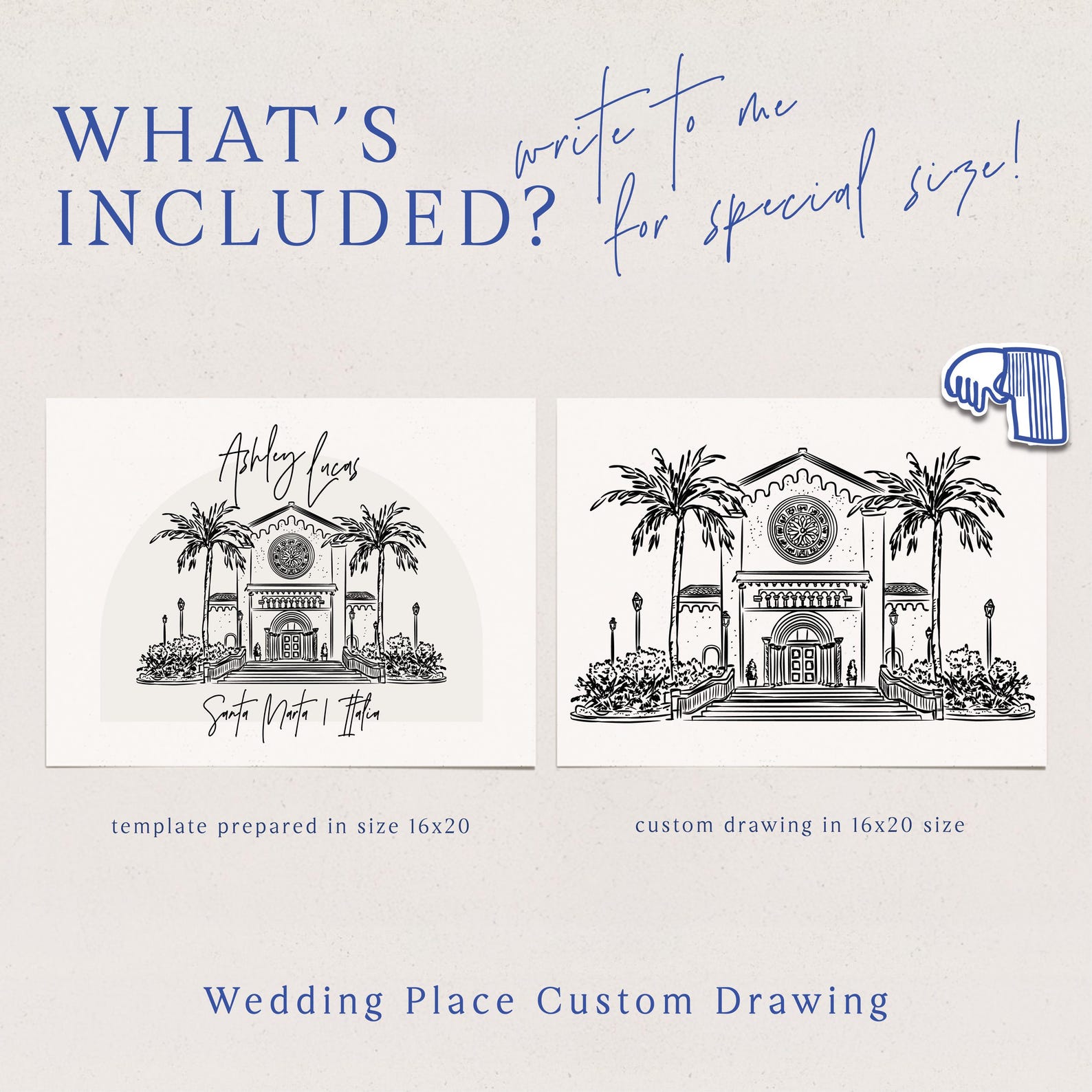 Custom Wedding Venue Illustration Wedding Destination Location Art ...