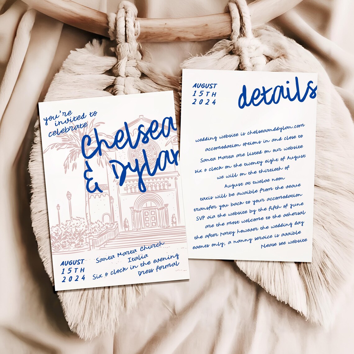 Custom Wedding Venue Save the Date Invitation With Venue Illustration ...