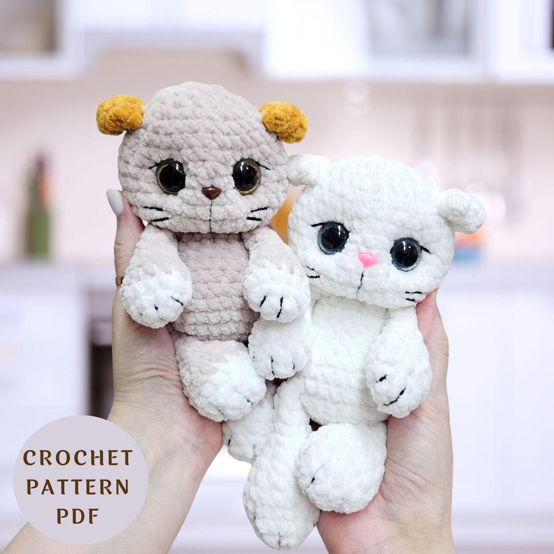 Crochet Kitten Pattern: Amigurumi Tutorial PDF in English, Crochet ...