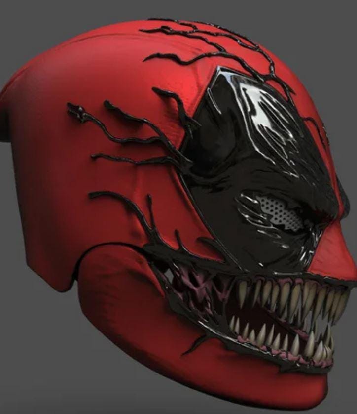 Deadpool Venom Mask L STL File L STL File for 3D Printers L 3D Digital ...