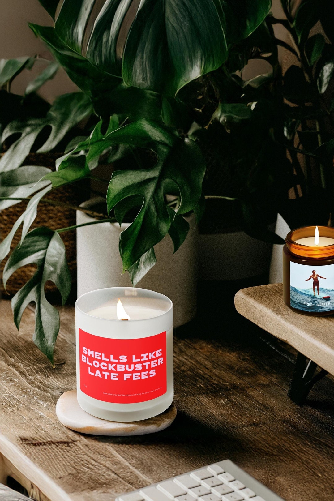 Smells Like Blockbuster Late Fees Candle | Nostalgic 90s Vibes | Wooden ...