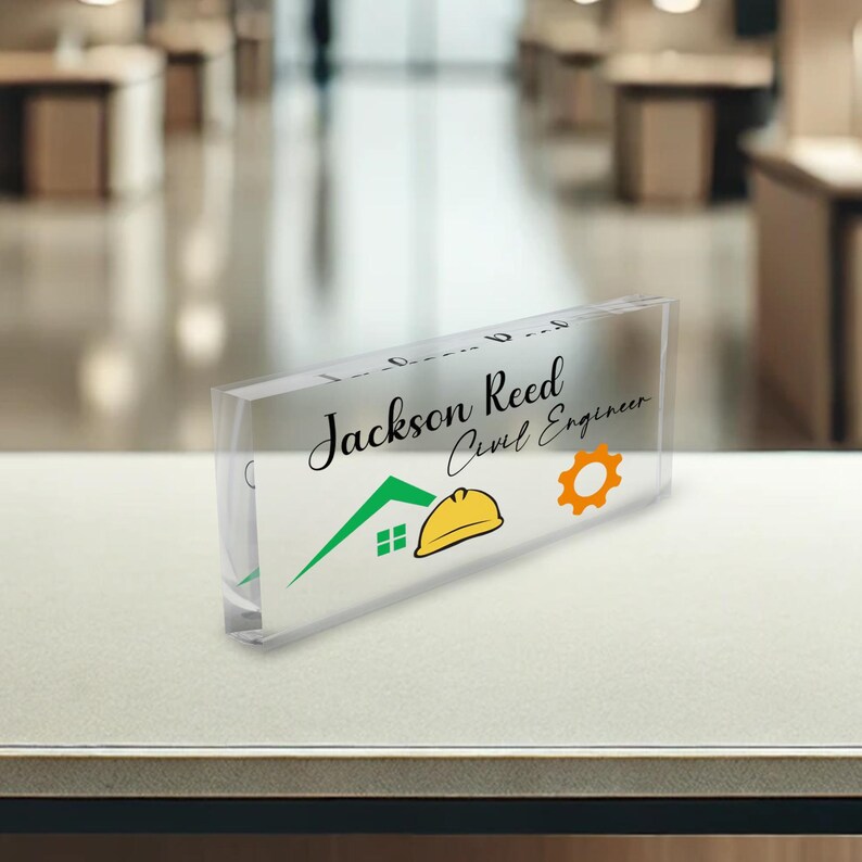 Stylish Personalized Name Tag for Data Analyst, Custom Desktop Sign ...