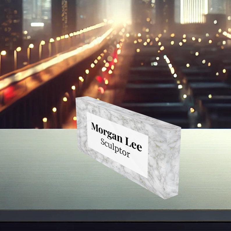 Personalized Acrylic Name Plate for Freelancers, Chic Office Decor Desk ...