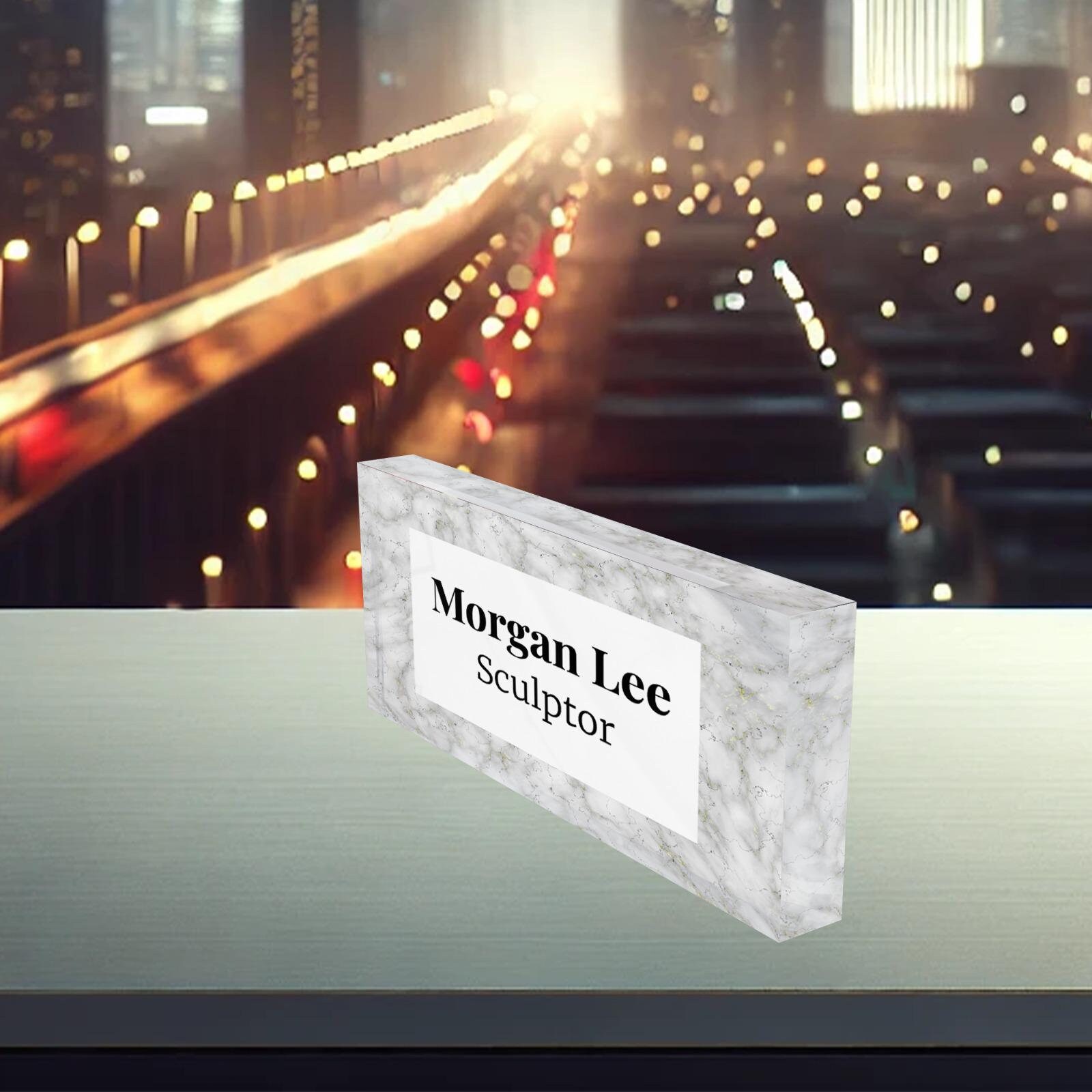 Personalized Acrylic Name Plate for Freelancers, Chic Office Decor Desk ...