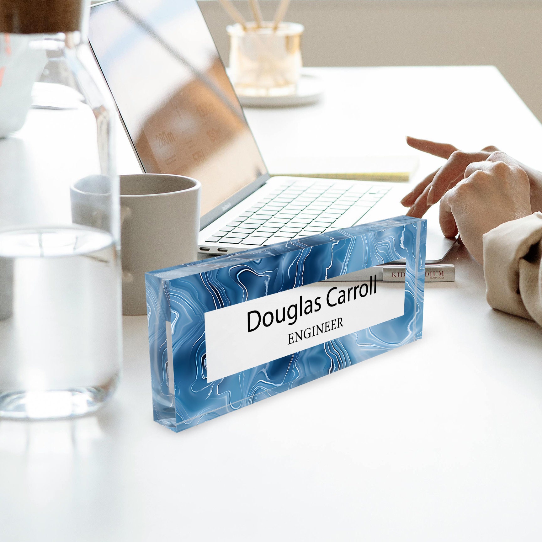 Acrylic Name Plate, Custom Desk Name Sign, Personalized Name Plate ...