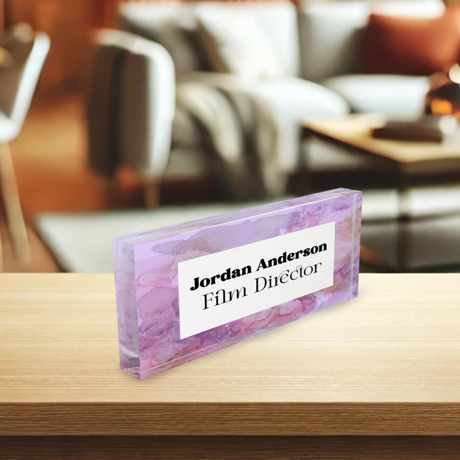 Personalized Acrylic Name Plate for Freelancers, Valentines Day Gift ...