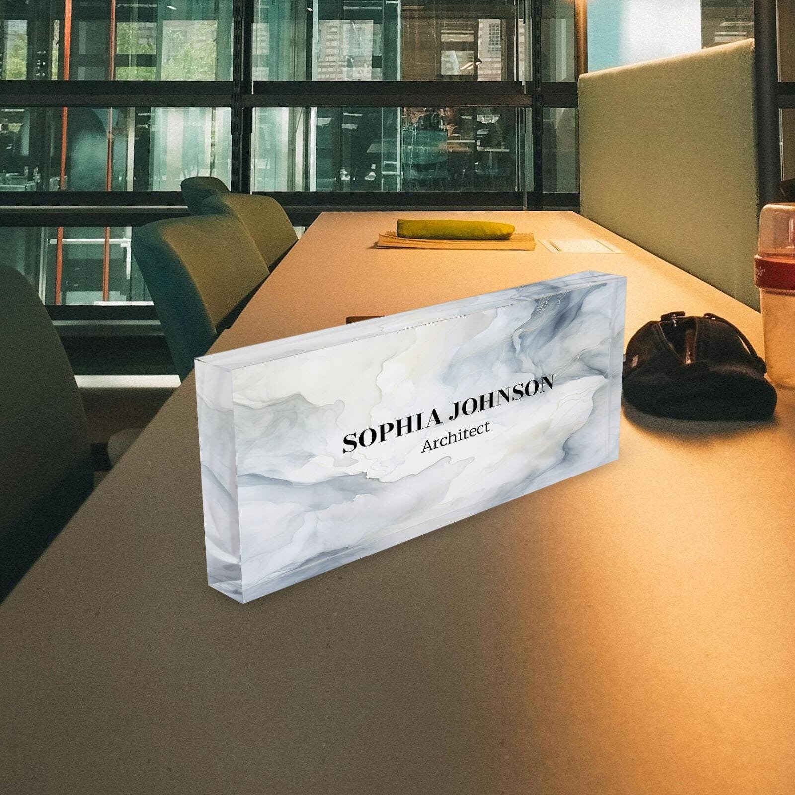 Personalized Acrylic Office Desk Nameplate for Painter, Gift for ...