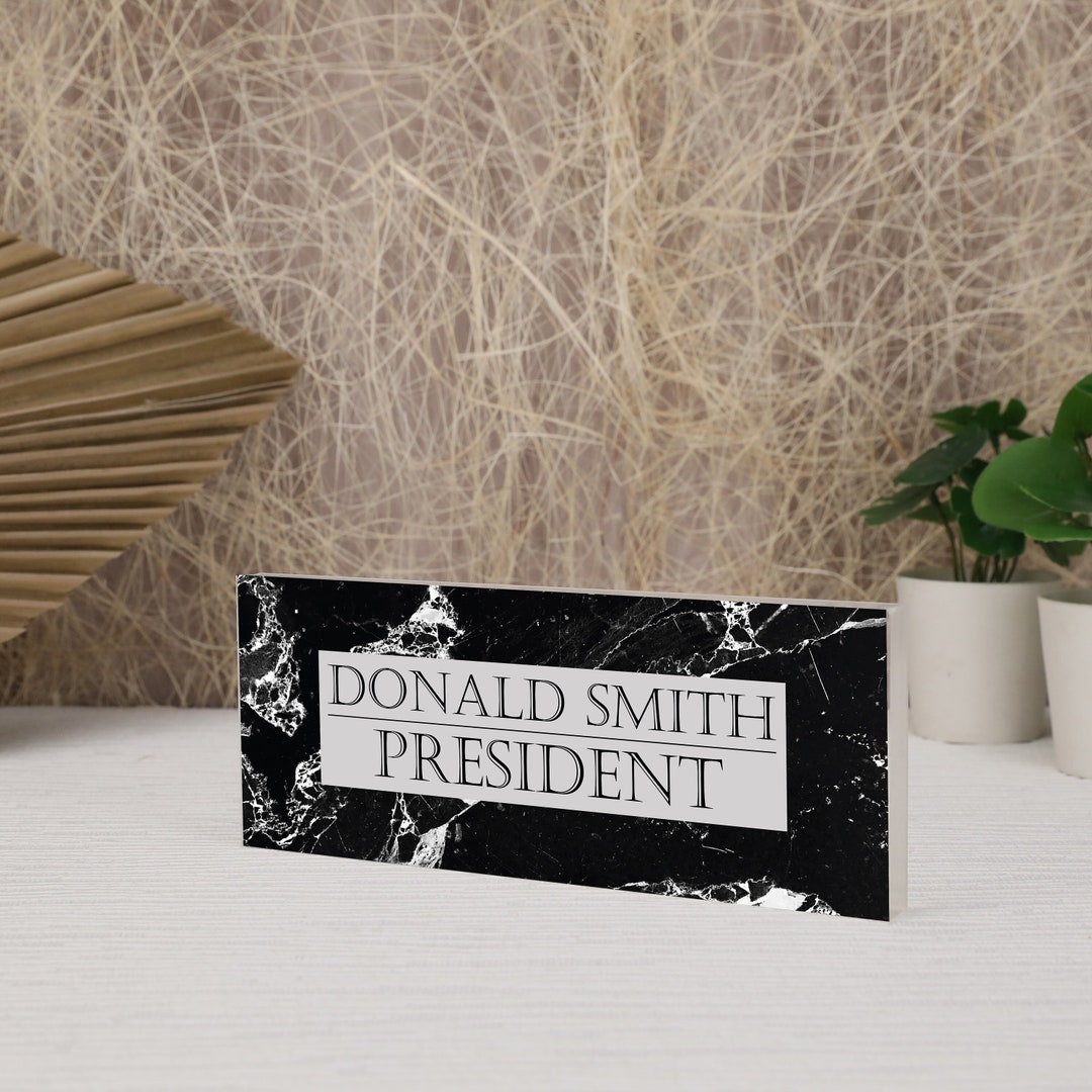 Custom Acrylic President Name Plate, Personalized Office Gift, Coworker ...
