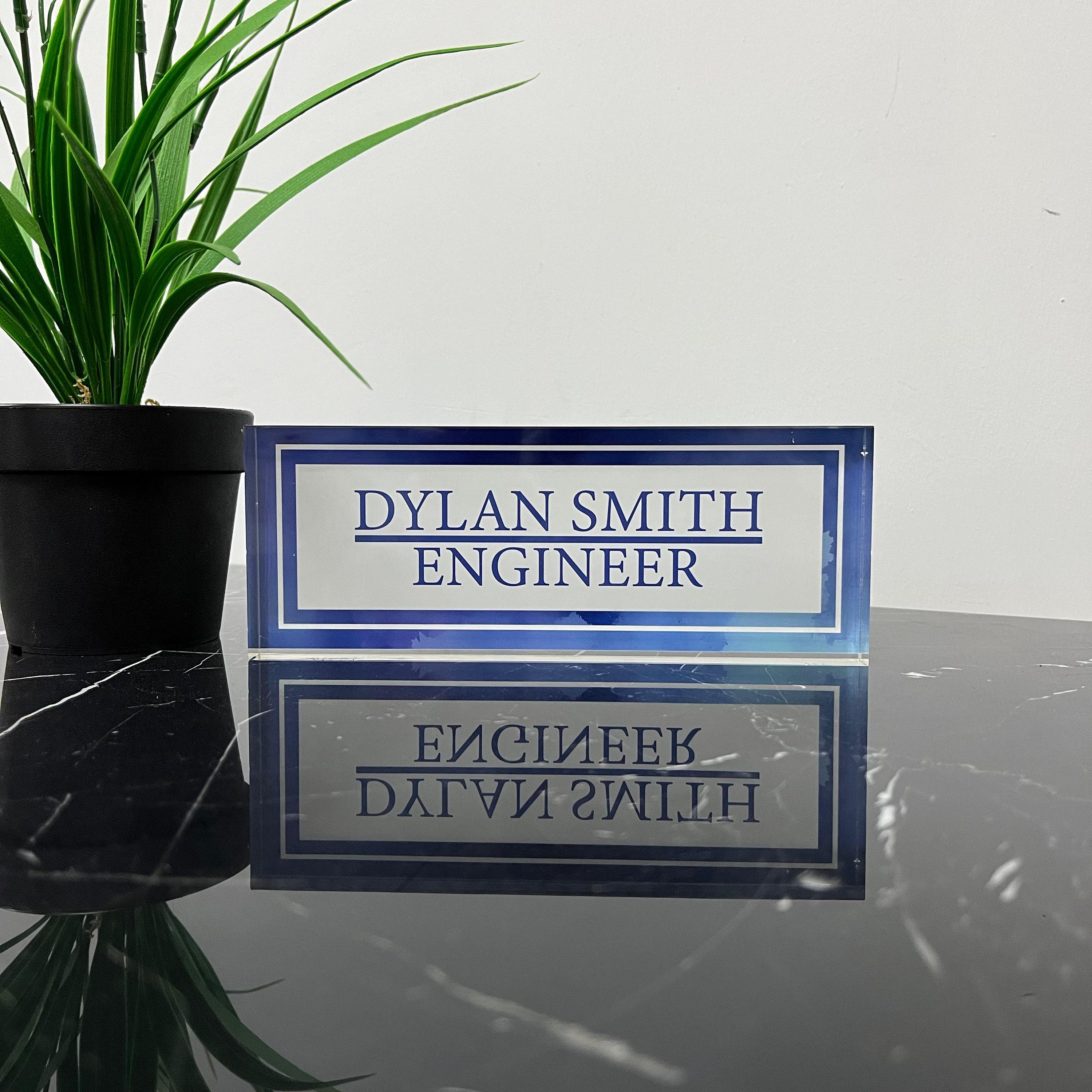 Custom Desk Name Plate for Doctor, Acrylic Name Plate, New Job Office ...