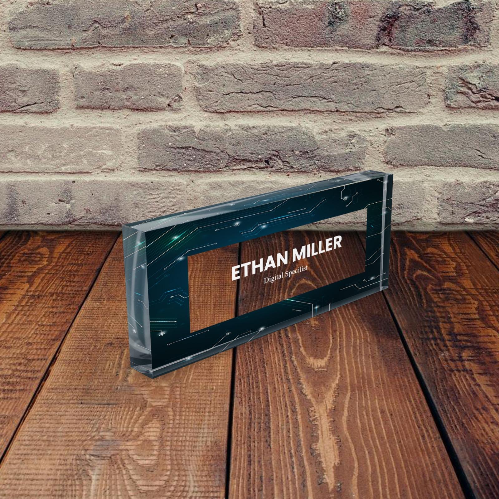 Personalized Acrylic Office Desk Nameplate for Painter, Gift for ...