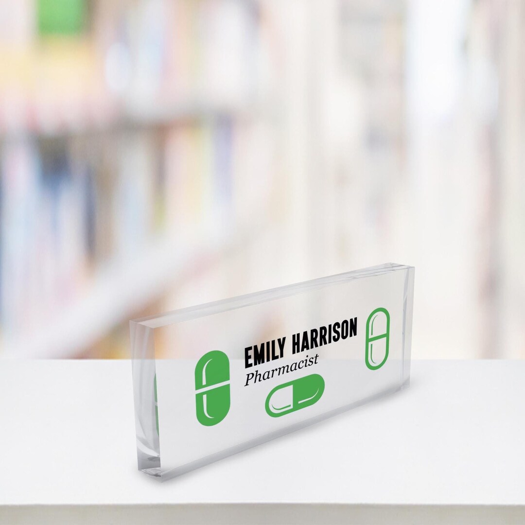 Personalized Acrylic Desk Sign, Pharmacist Christmas Gift, Aunt Custom ...