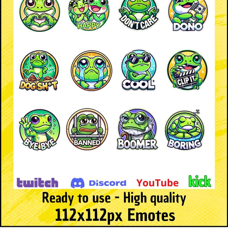 Emotes for Twitch 112x112 - Etsy