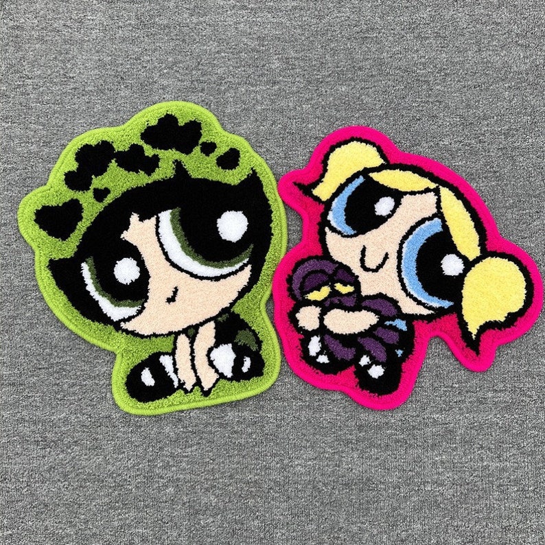 Powerpuff Girls Tufted Rug Cartoon, Anti-slip Grip, Retro, Oldschool ...