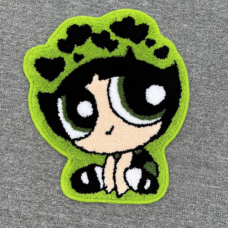 Powerpuff Girls Tufted Rug Cartoon, Anti-slip Grip, Retro, Oldschool ...