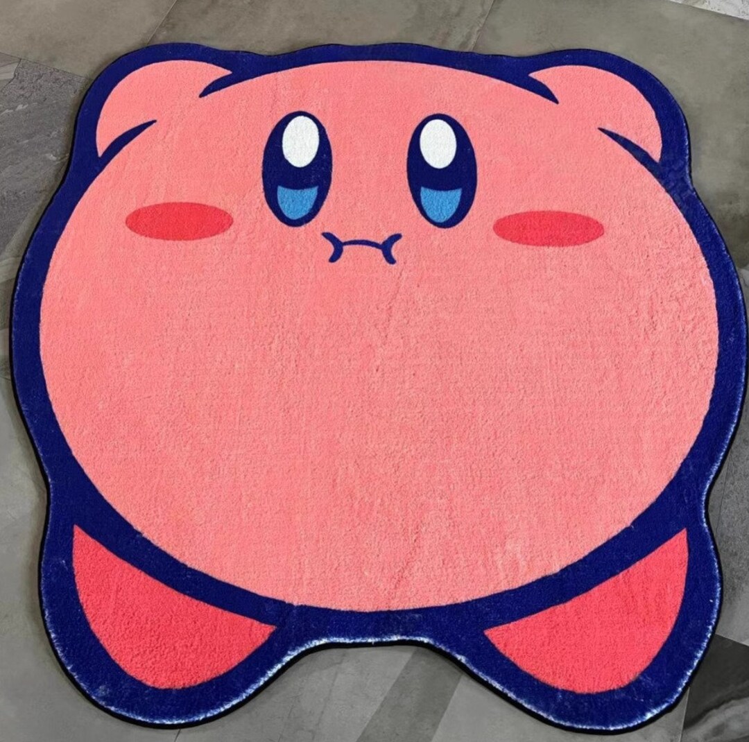 Kirby Tuft Rug Fluffy, Non-slip, Nintendo, Kids Room, Gaming Room, E ...