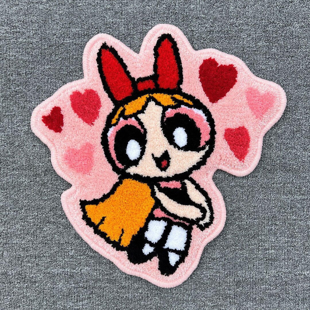 Powerpuff Girls Tufted Rug Cartoon, Anti-slip Grip, Retro, Oldschool ...