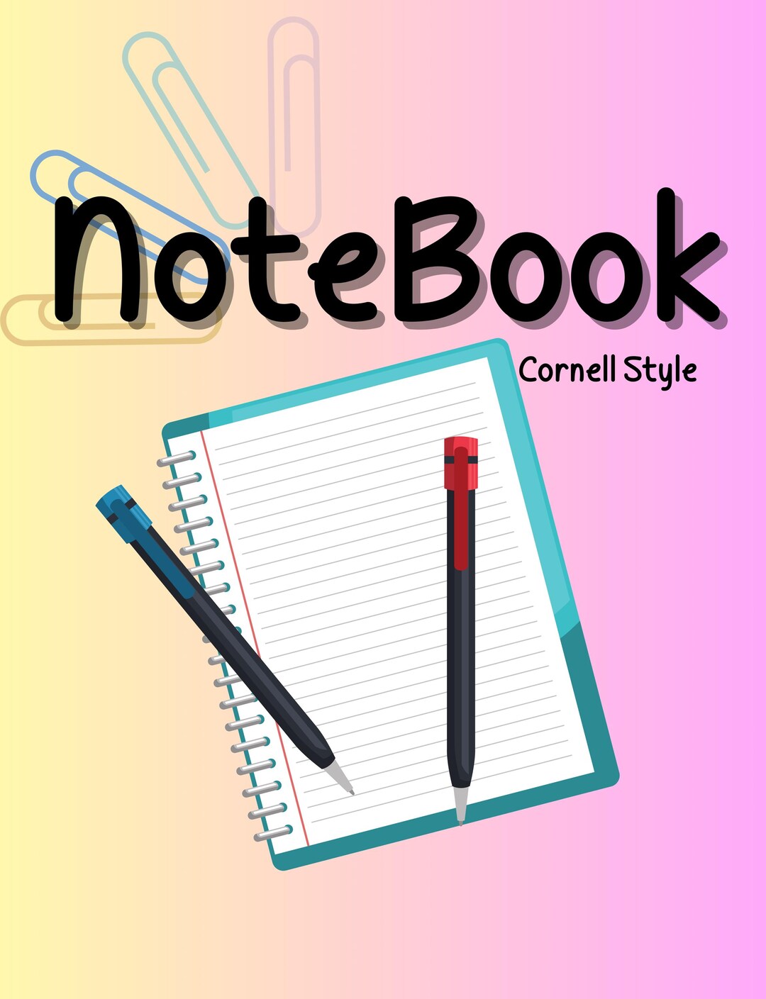 Focus & Clarity: Cornell Style Study Notebook Pink - Etsy