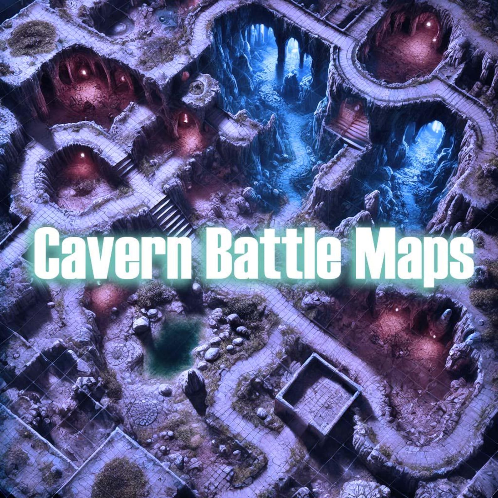 Echoes of the Deep - Cavern Battle Maps - Etsy