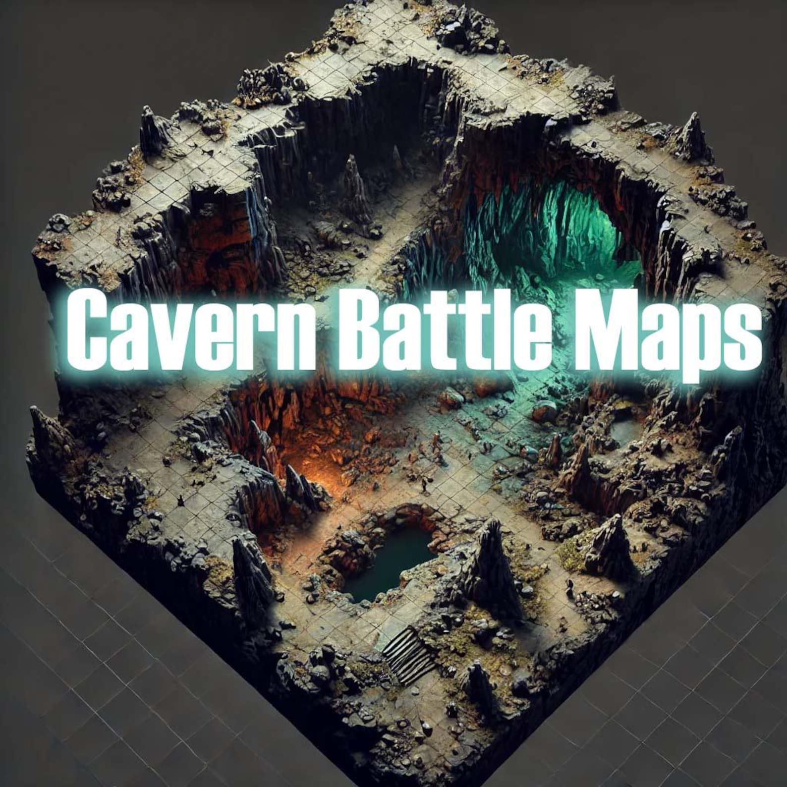 Echoes of the Deep - Cavern Battle Maps - Etsy