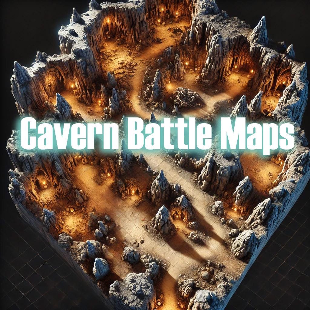 Echoes of the Deep - Cavern Battle Maps - Etsy