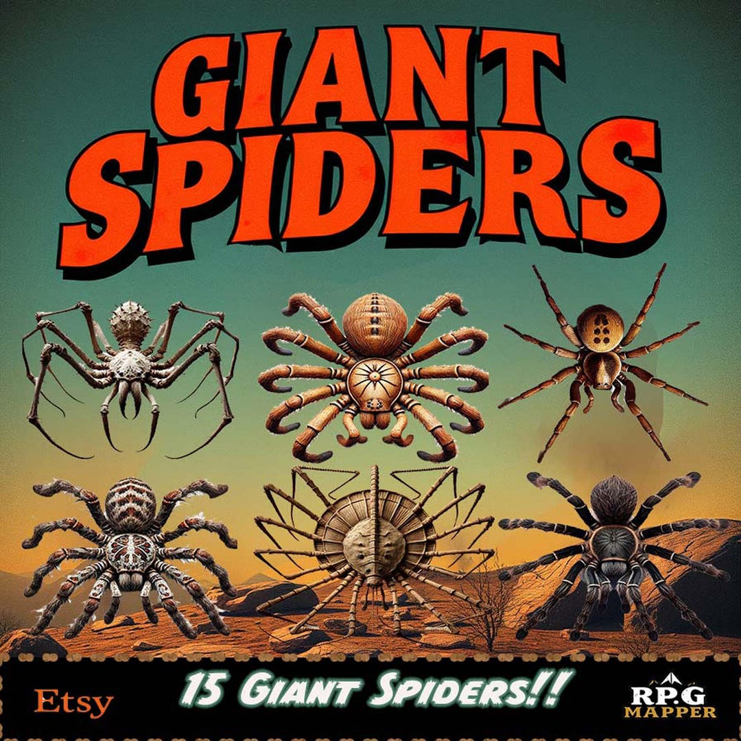15 Giant Spiders - Etsy