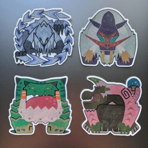 Monster Hunter Wilds Monster Icon Stickers - Etsy