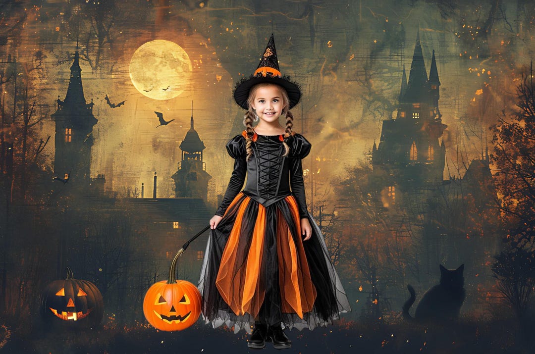 Nostalgic Haunts Vintage Halloween Fine Art Digital Backdrop Spooky ...