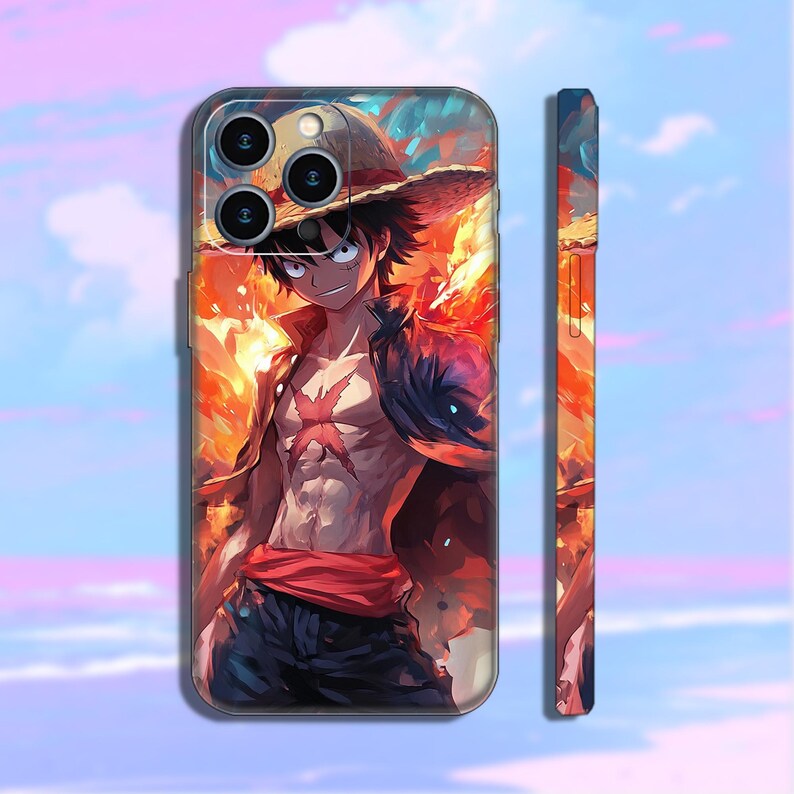 ONE PIECE Monkey D. Luffy Anime Cases iPhone 11 12 13 14 15 16 Plus Pro ...