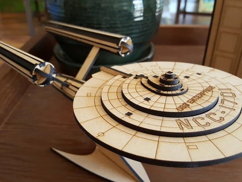 USS Enterprise Model Laser Cut SVG File for CNC - Etsy Australia