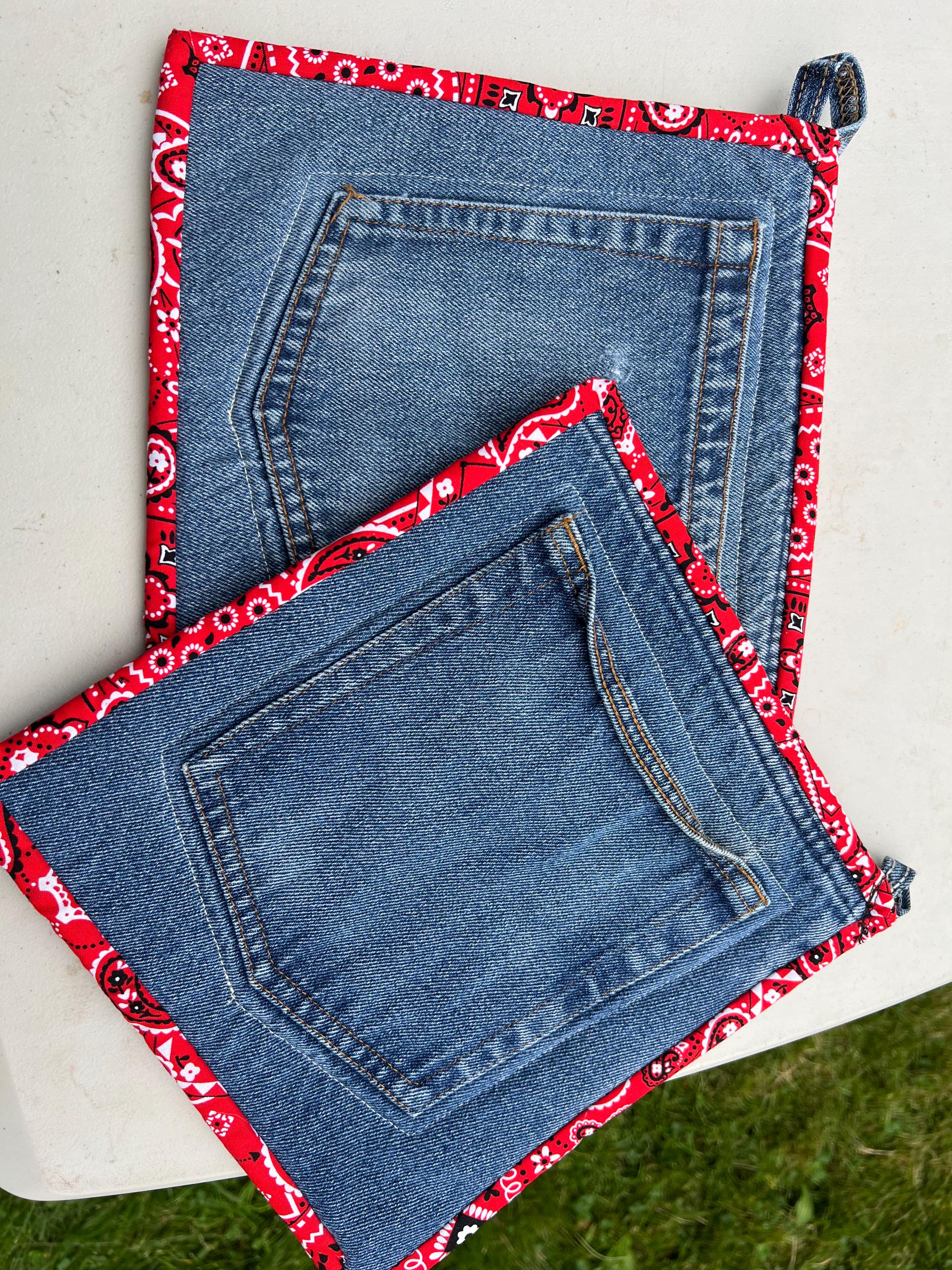 Jean Pocket Potholder - Etsy