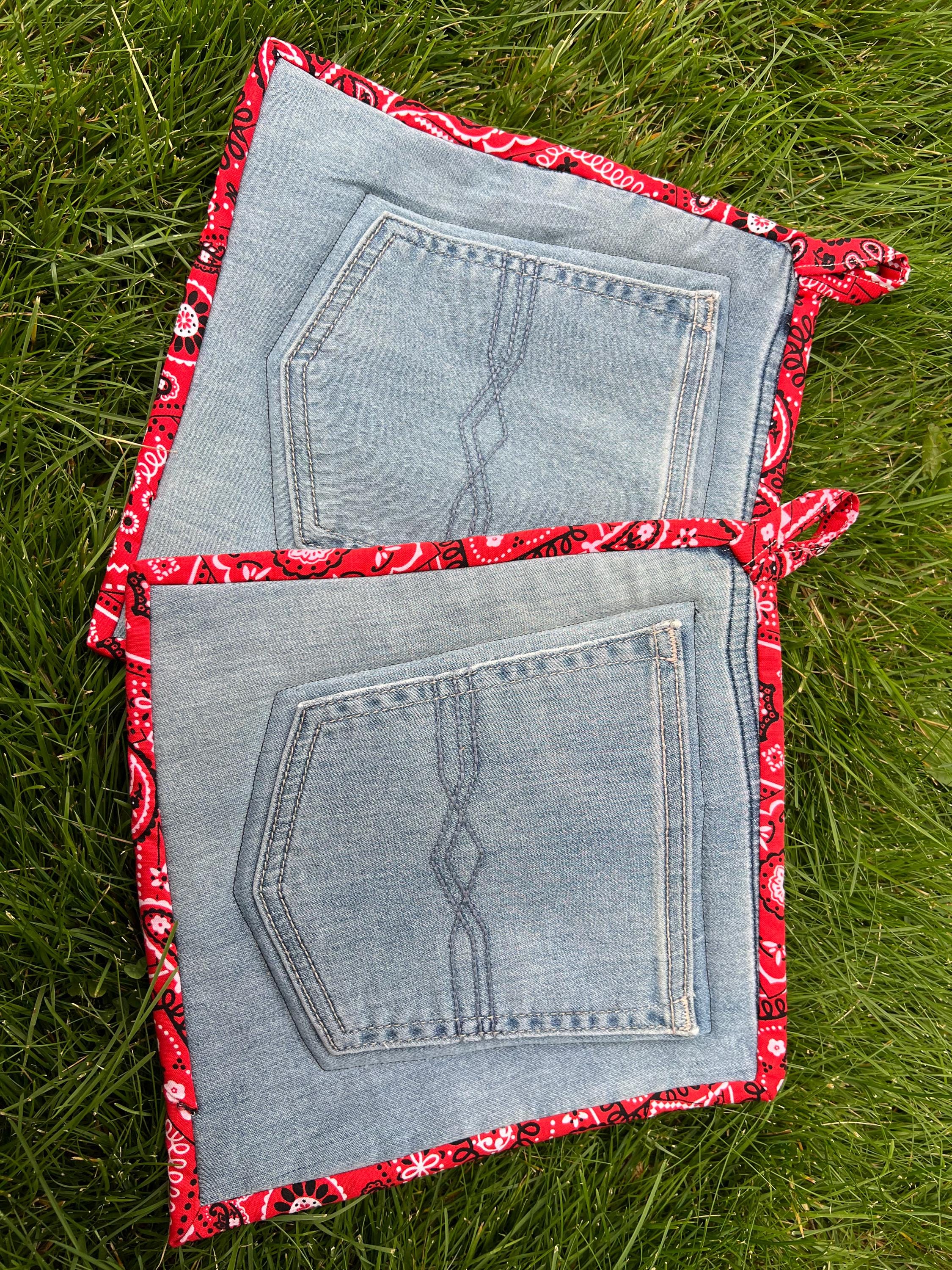 Jean Pocket Potholder - Etsy