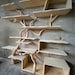 Tree Branch Floating Book Shelf Decor Solid Wood Unique Floor Bookcase ...