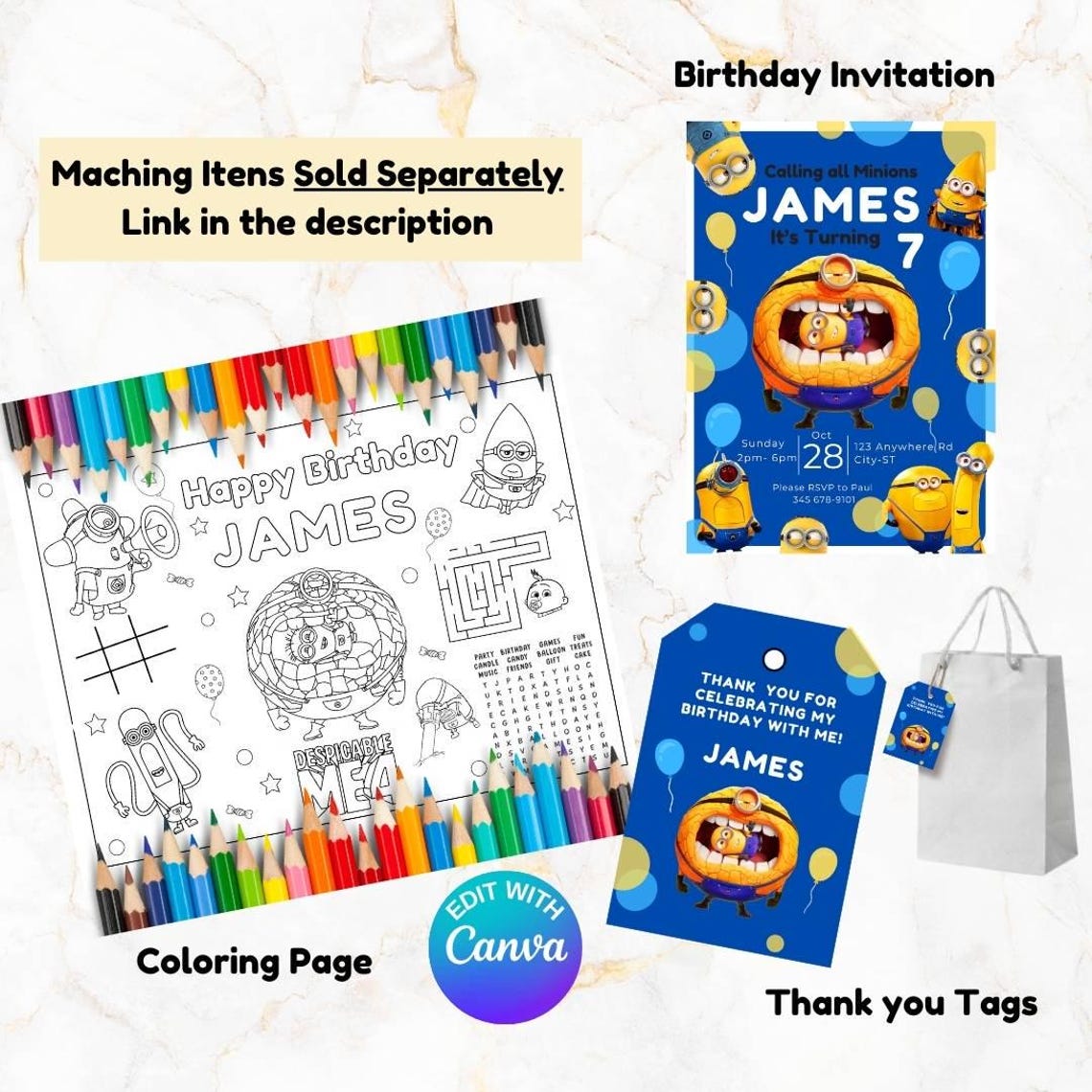 Editable Despicable Me Welcome Birthday Party Sign Board Minions - Etsy