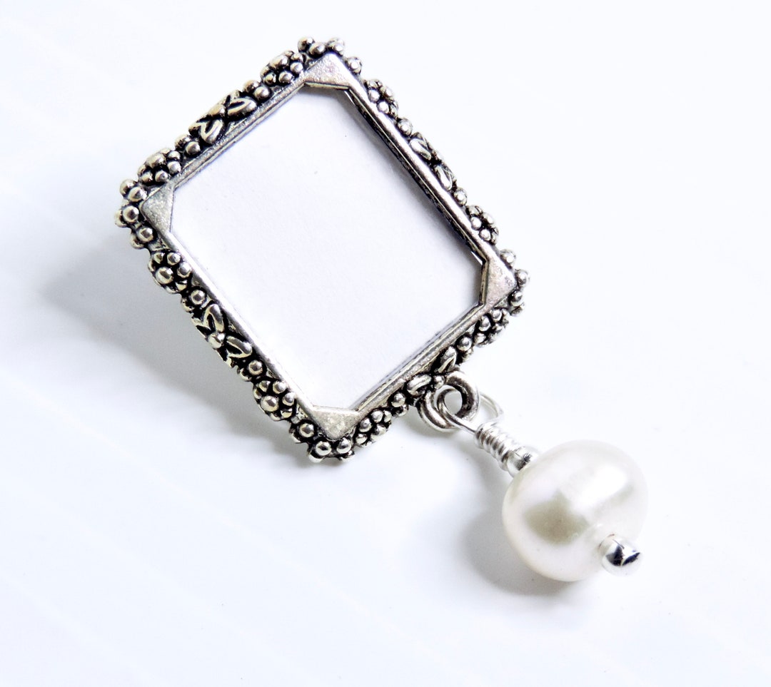 Memorial Photo Lapel Pin. Small Picture Frame Tie Pin. Gift for the ...