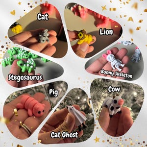 Medium Size Assorted Mini Fidget Toys Unique 3D Printed Characters Mix ...