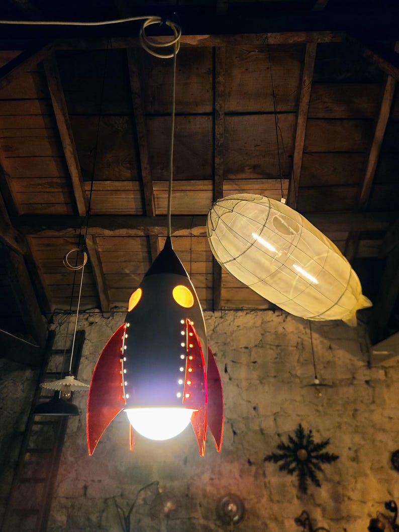 Vintage Galactic Rocket Lamp - Unique Creation - for Space Age Addicts ...