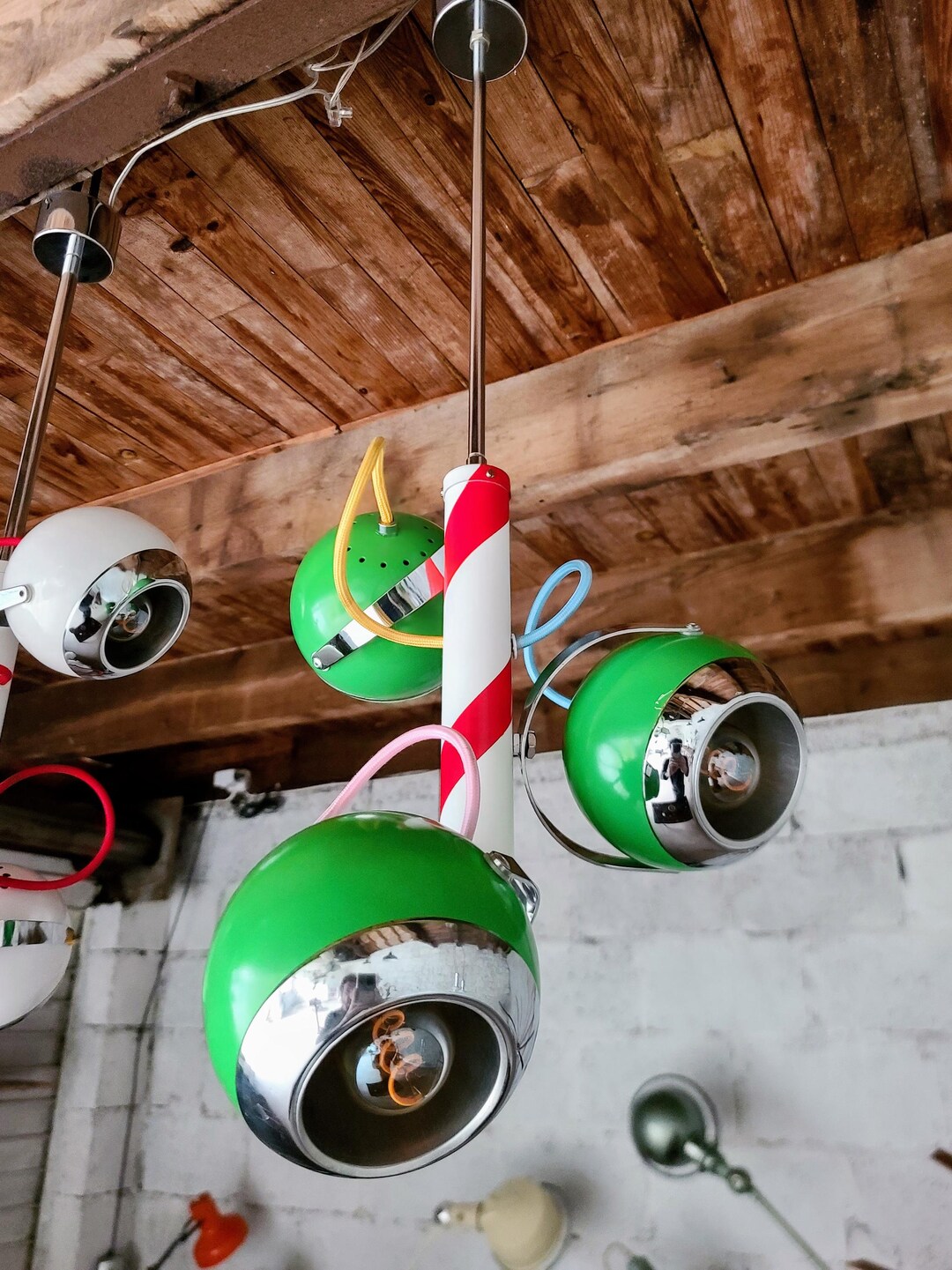 Vintage Eyeball Pendant Light – Pop Memphis X Space Age Edition – Fully ...